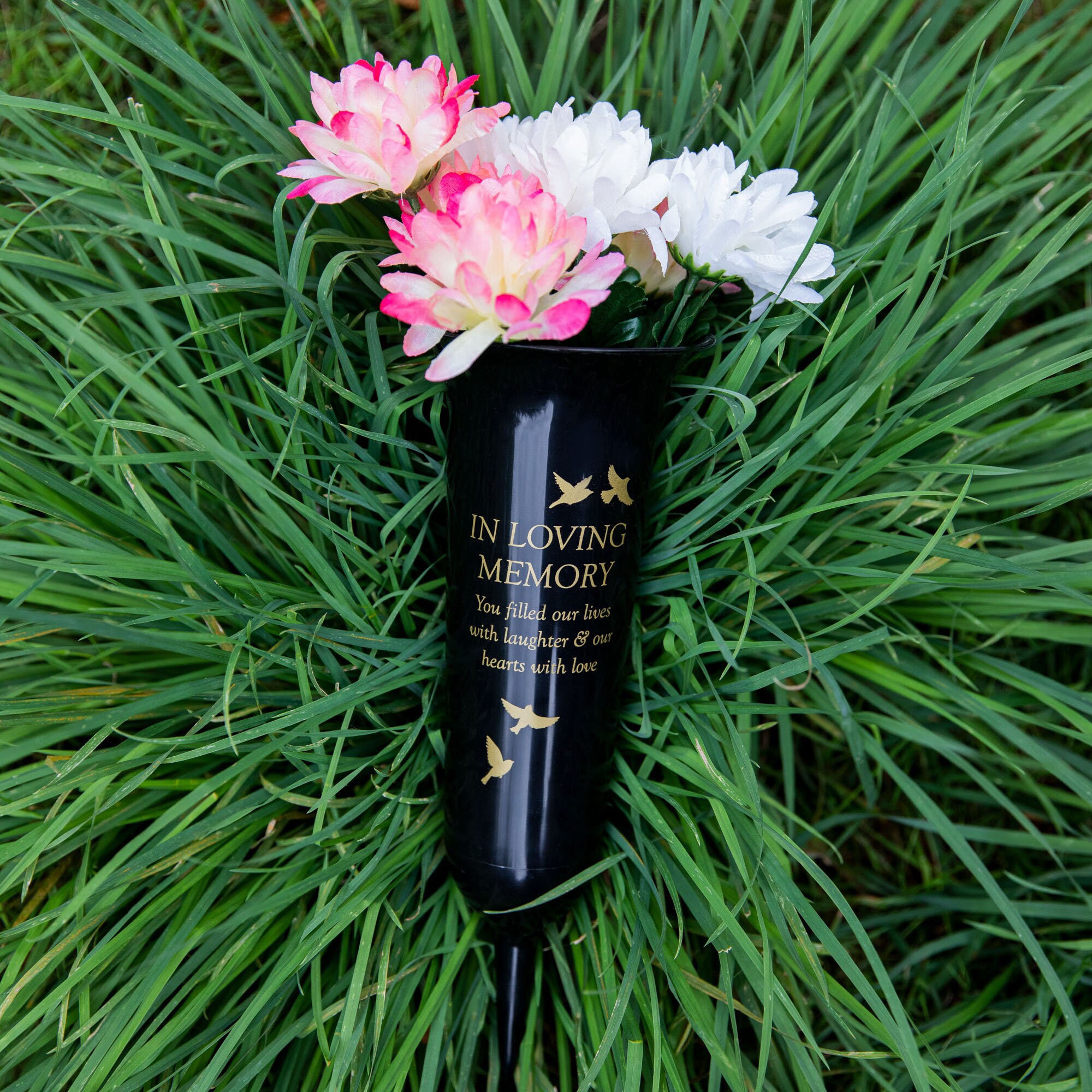 In Loving Memory Spike Vase - Graveside Spike Vase - Grave Side Vase ...
