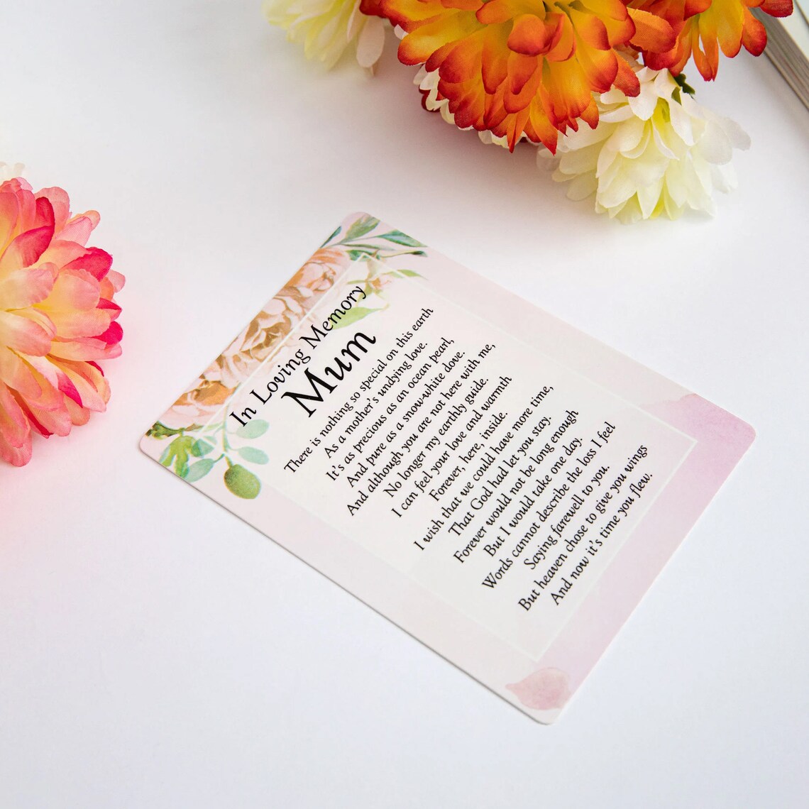 In Loving Memory Mum Memorial Card for Graveside - Weatherproof ...