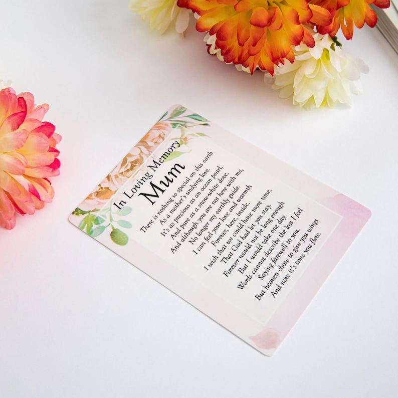 In Loving Memory Mum Memorial Card for Graveside - Weatherproof ...
