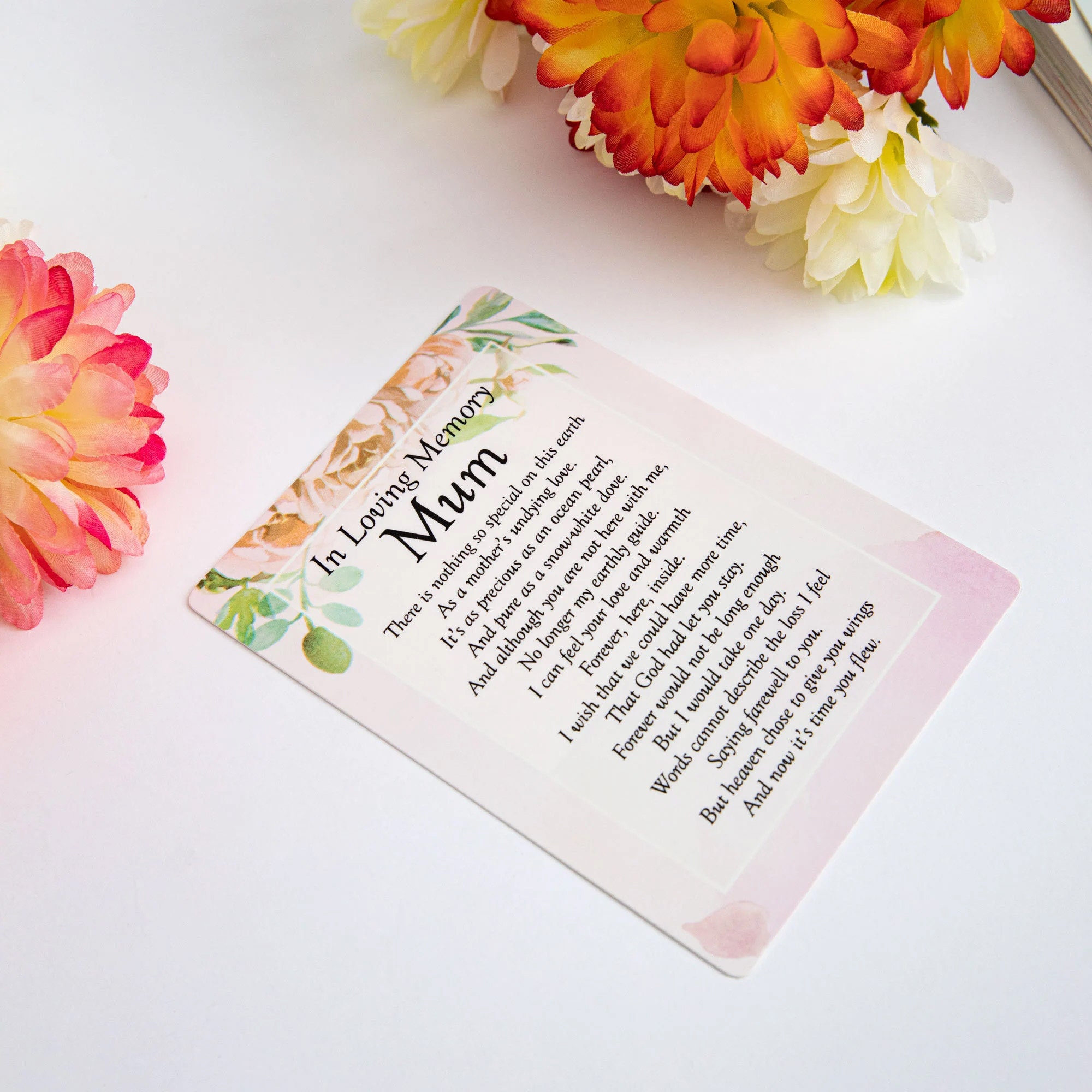 In Loving Memory Mum Memorial Card for Graveside - Weatherproof ...
