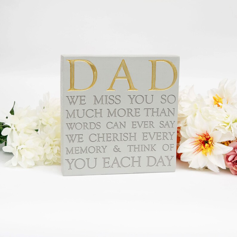 Memorial Stone for Dad – Remembrance Grave Plaque - Etsy