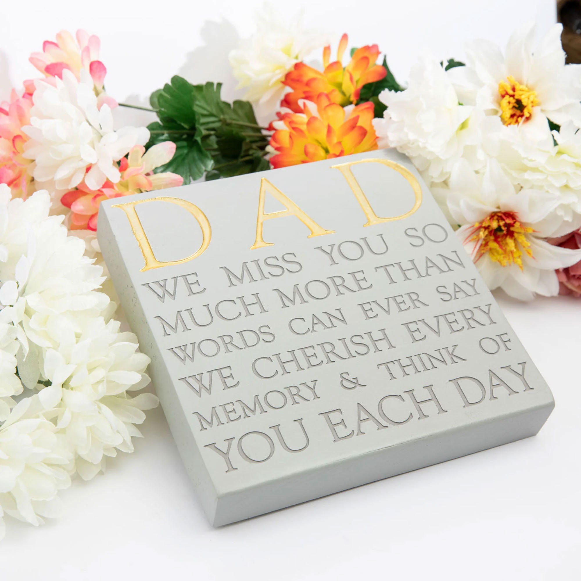 Memorial Stone for Dad - Dad Grave Stone - Dad Memorial Plaque ...