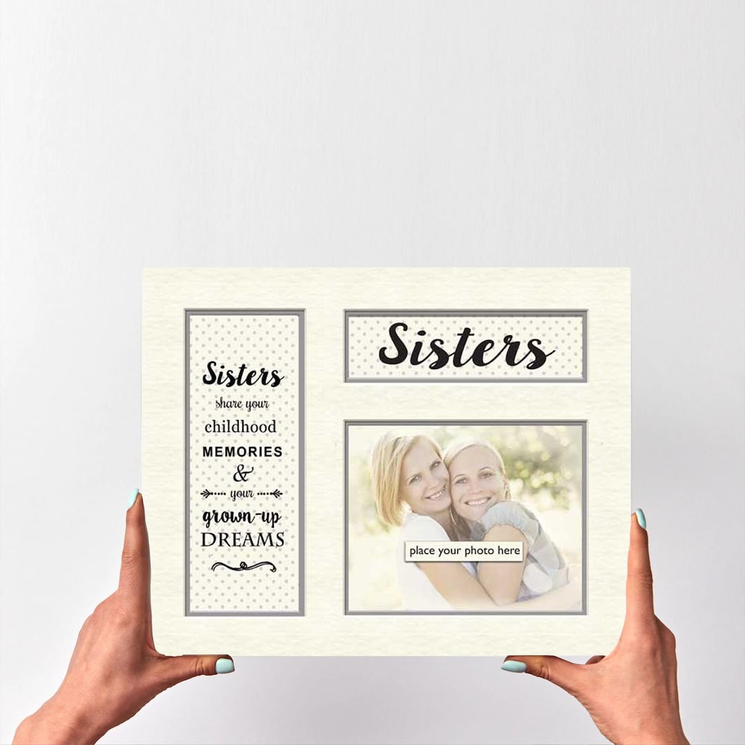 Sisters Frame - Frame for Sisters - Sisters Frame and Mount - Personalised Photo Frame and Mount ...