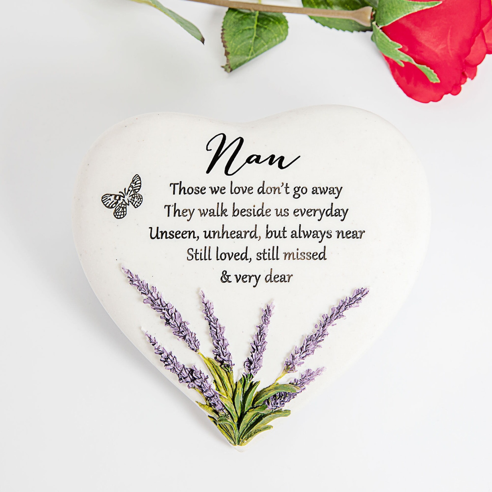 Memorial Stone for Nan - Nan Grave Stone - Heart Shaped Nan Memorial ...