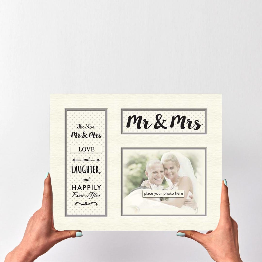 Mr&mrs Frame Frame for Newly Wed Wedding Frame and Mount Personalised ...