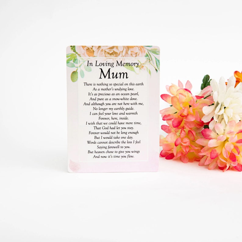 In Loving Memory Mum Memorial Card for Graveside - Weatherproof ...