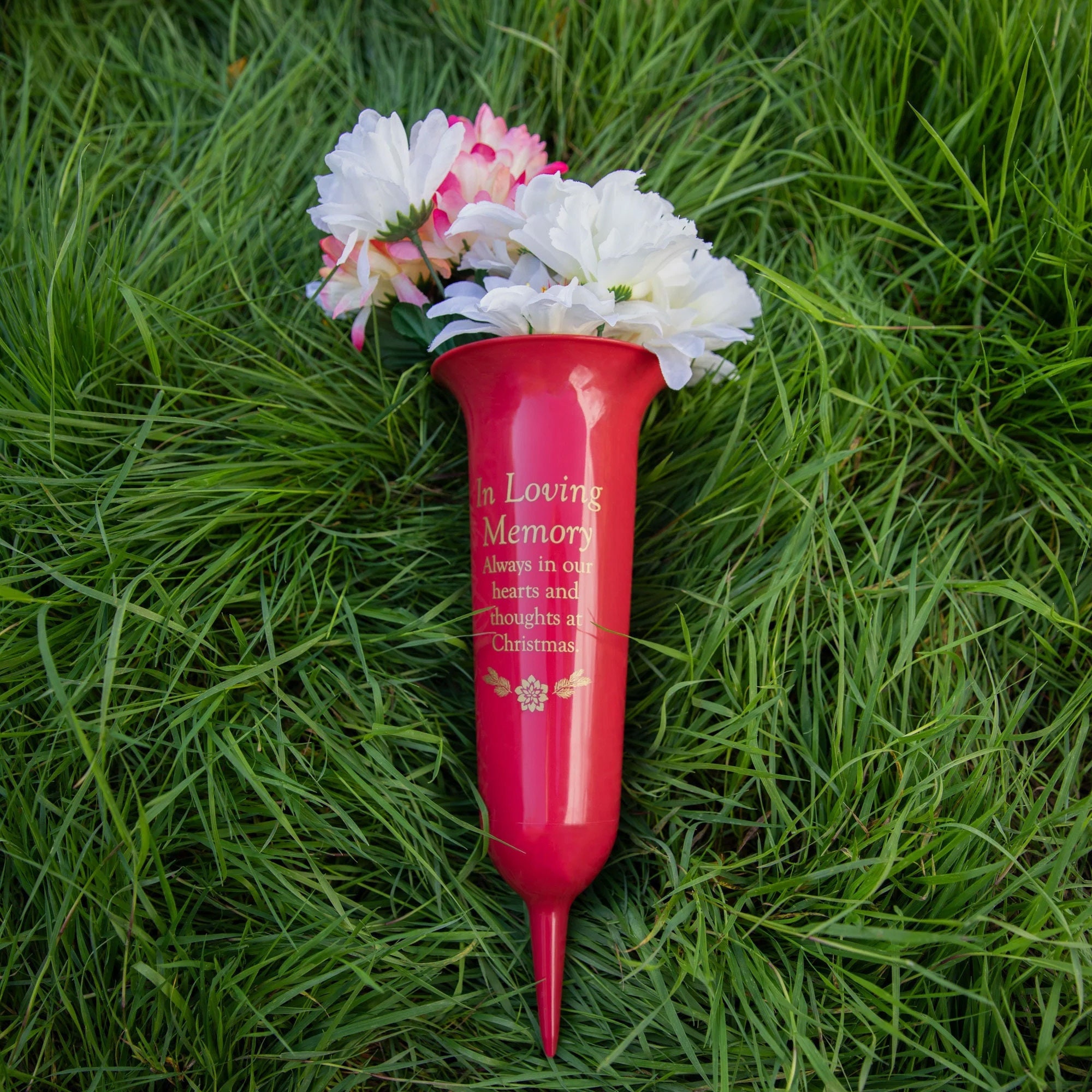 In Loving Memory Memorial Vase - in Loving Memory - Graveside Spike ...