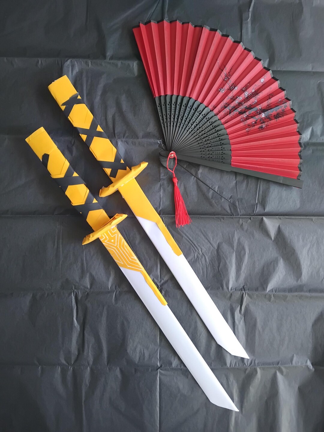 Origami Katana Duo – Handmade Japanese Swords | Samurai Decor | Washi ...