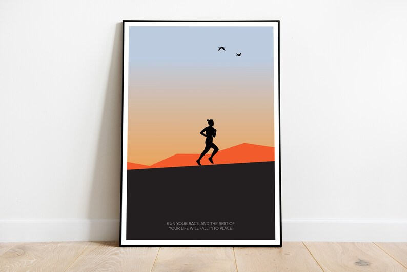 Mountain/trail Runner ladies Posters - Etsy