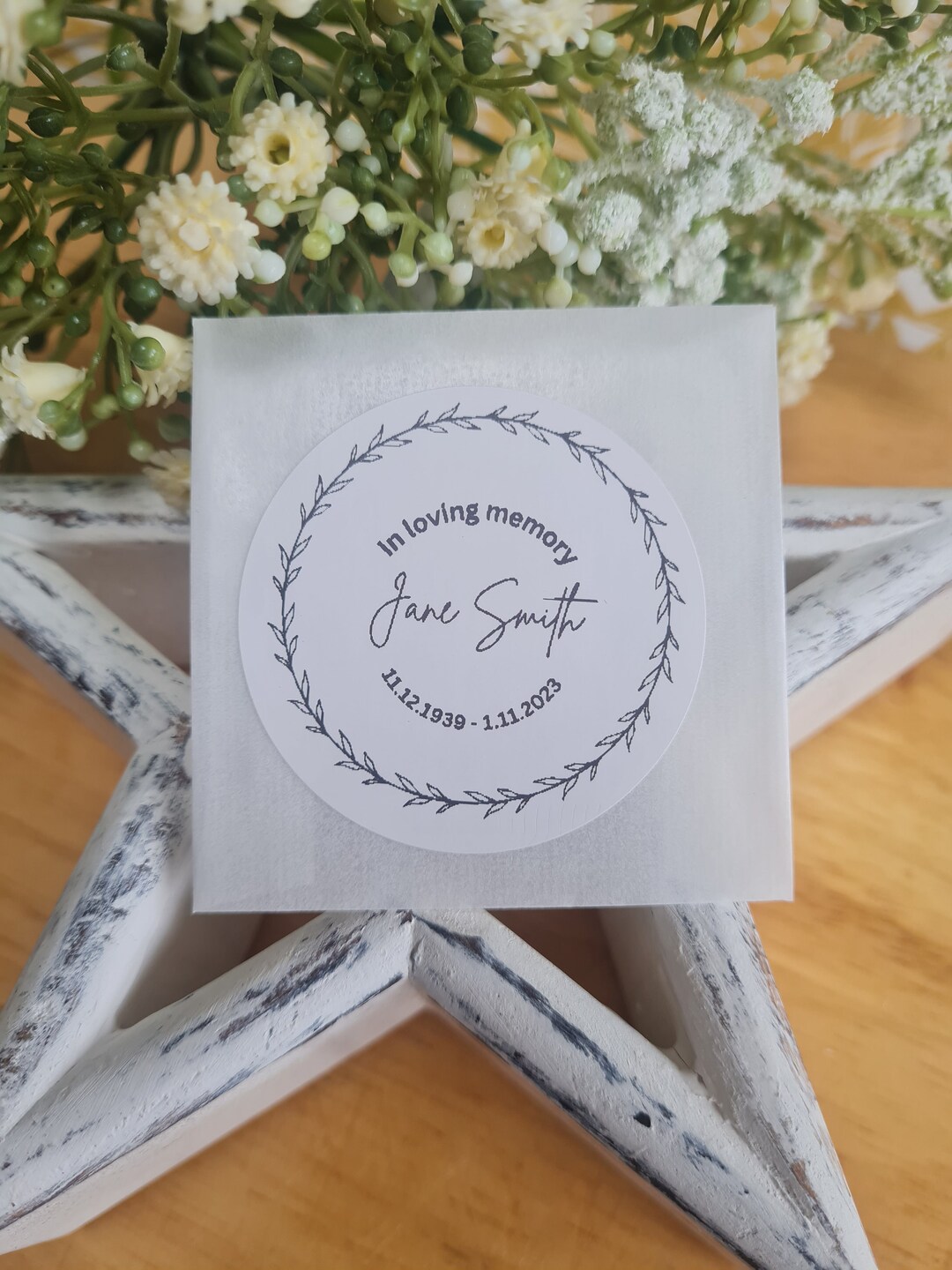 Personalised Seed Funeral Memorial Favours - Wildflower Mix - in Loving ...