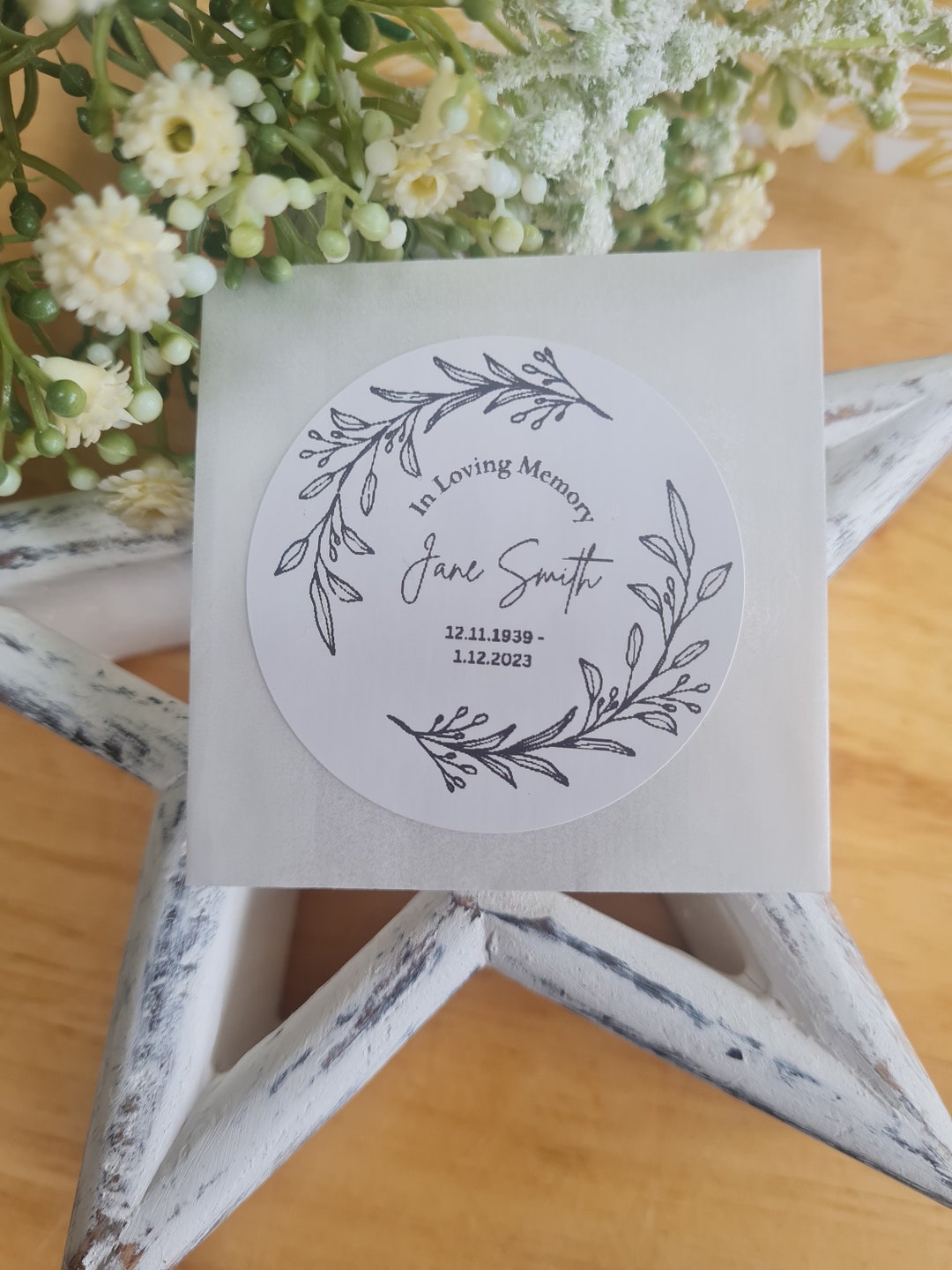 Personalised Seed Funeral Memorial Favours Wildflower Mix in Loving ...