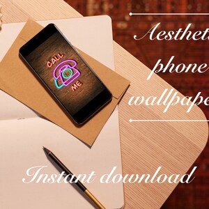 Neon Sign Retro Telephone Phone Wallpaper Digital Download - Etsy