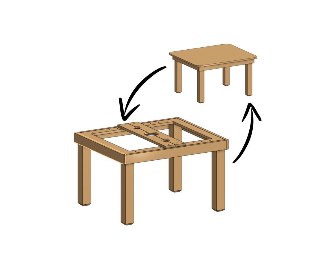 2-in-1 BDSM Table Blueprint: Hidden Pillory Design (PDF) - Etsy