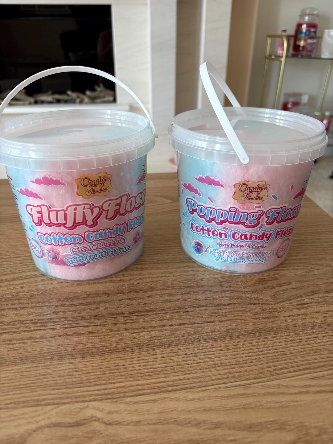 Candy Floss Buckets: Two Flavors, Easy-hold Handle - Etsy