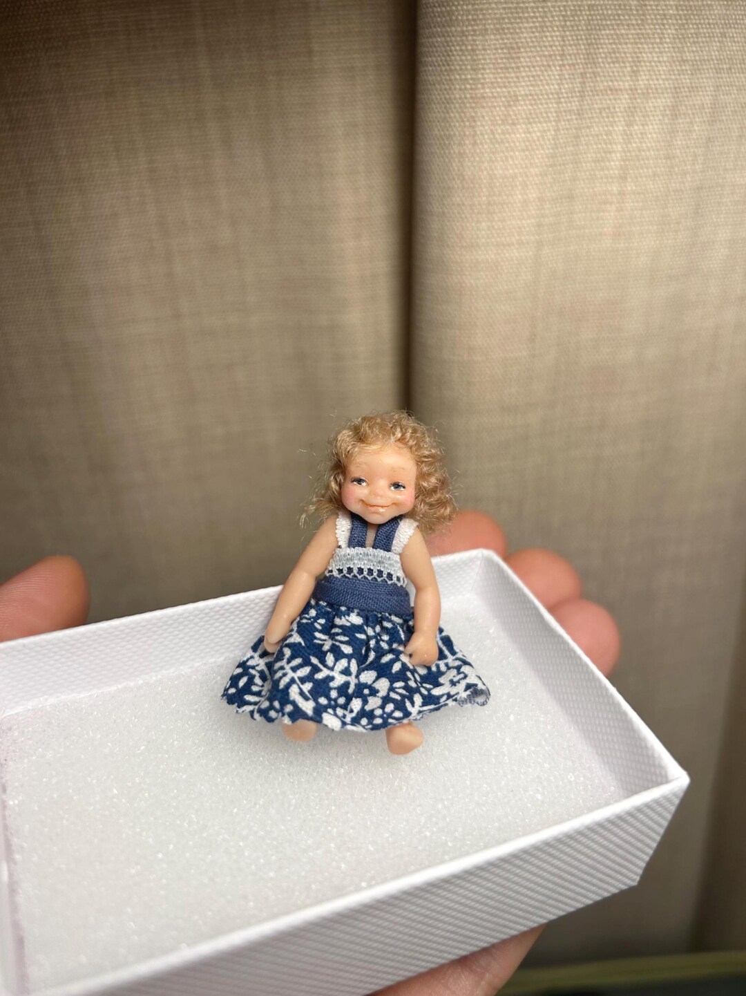 Miniature Art Doll: Handmade Movable Polymer Clay Doll (1/24 Scale) - Etsy