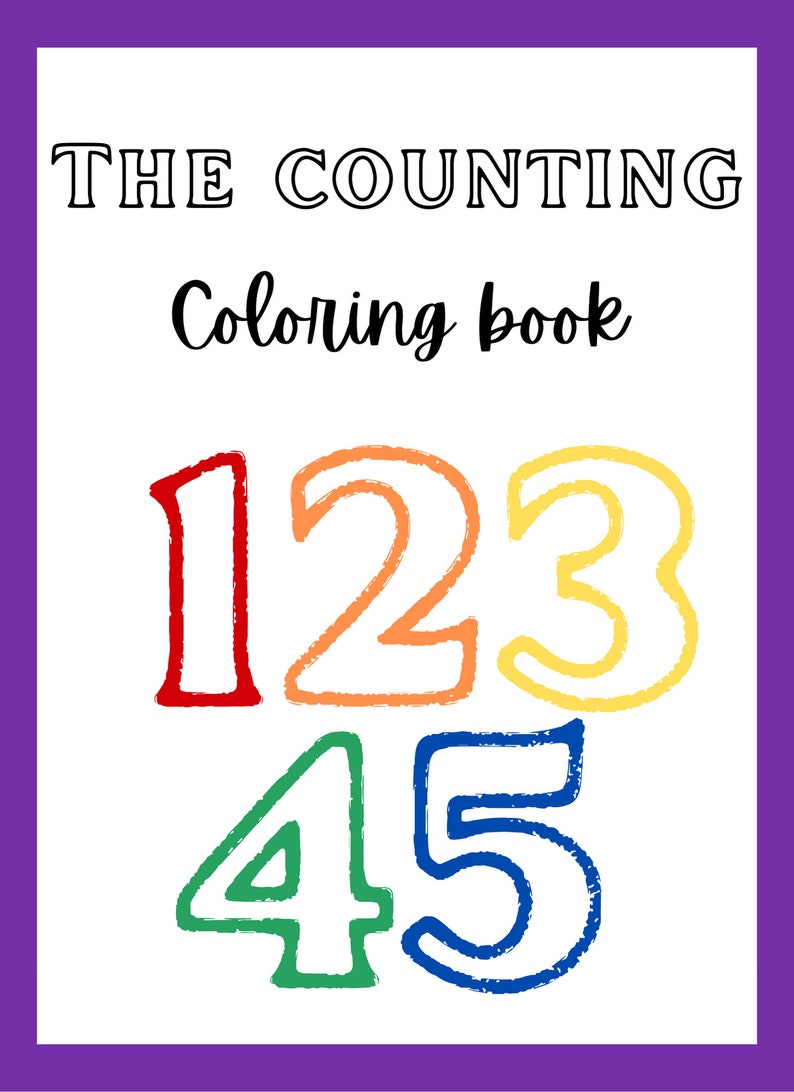 Counting Coloring Book - Etsy