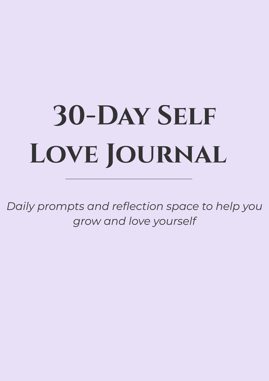 30-day Self Love Journal - Daily Reflection & Confidence Boost - Guided ...
