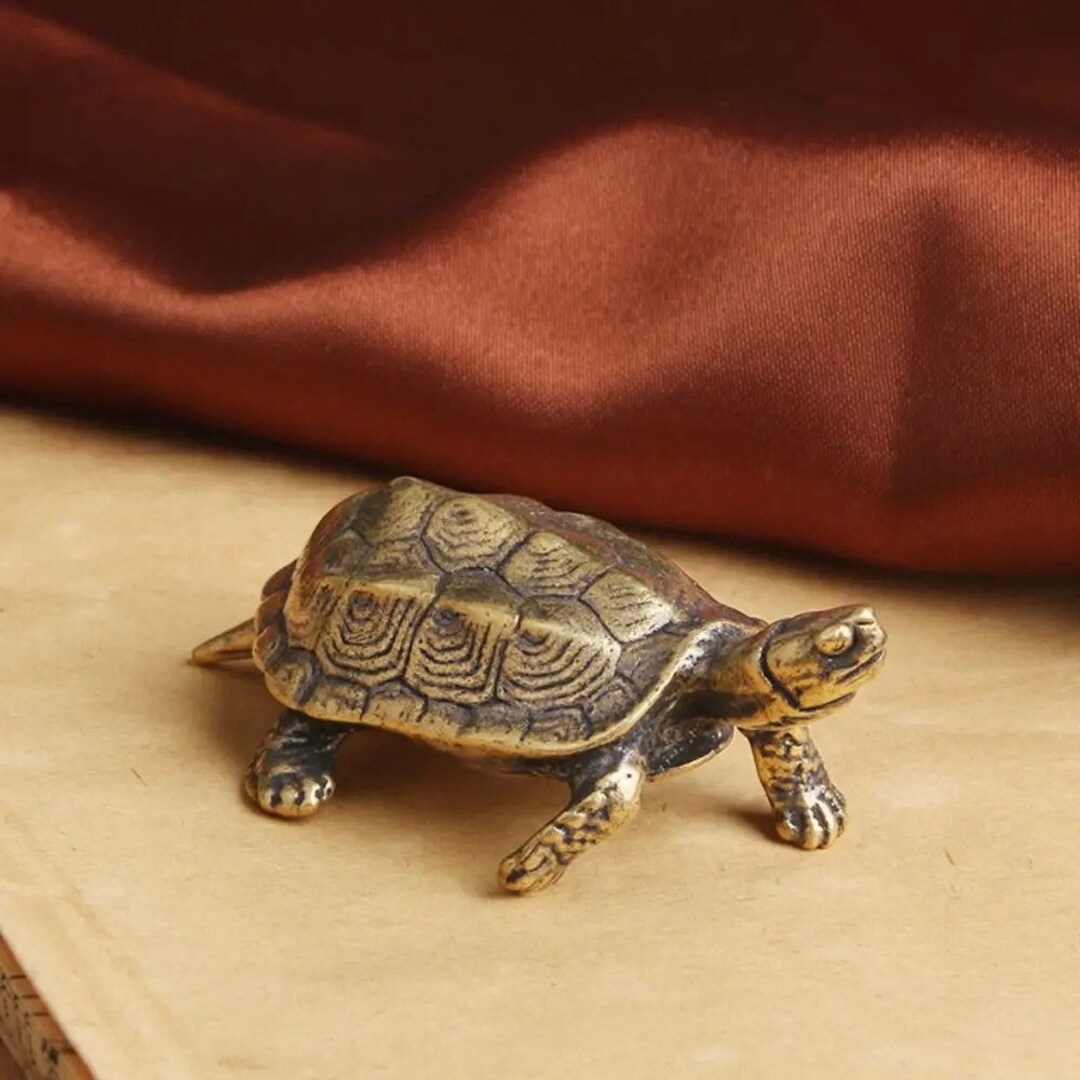 Pure Copper Retro Turtle Statue Desk Trinkets for Home Office Decor ...