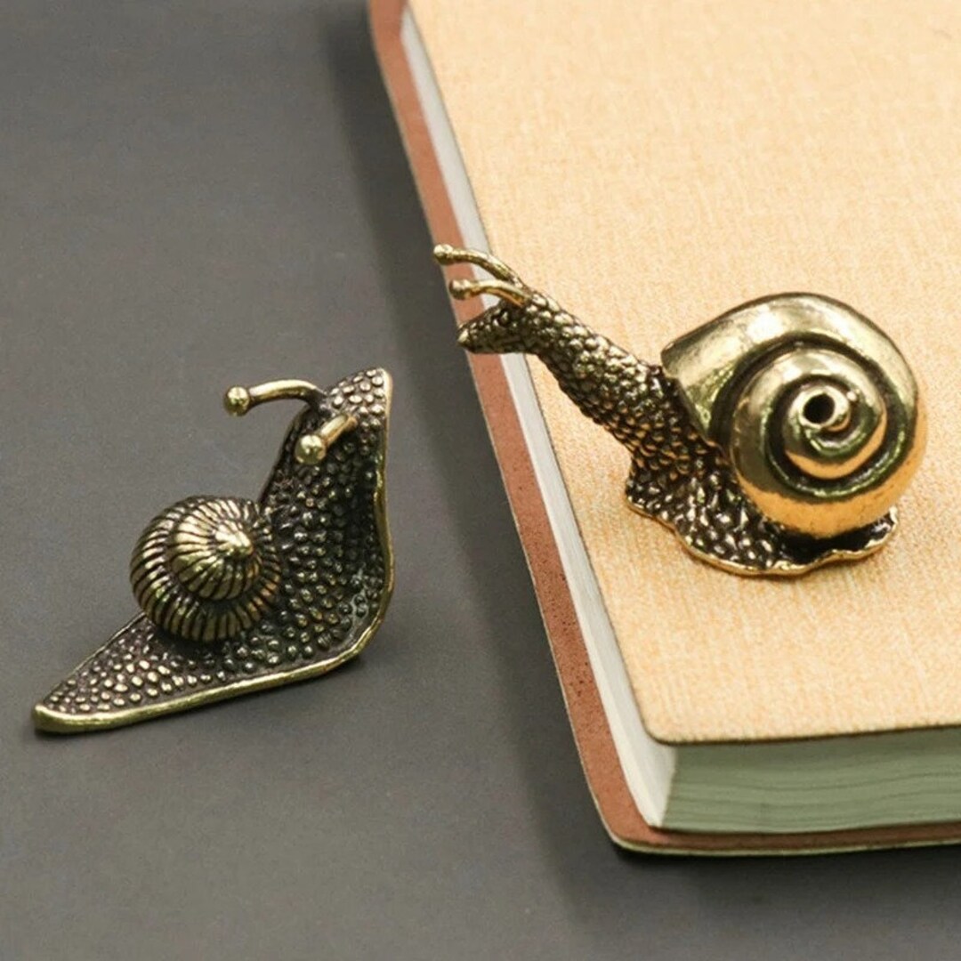 Brass Snails Statue Set Miniature Desk & Garden Decor, Home Ornament ...