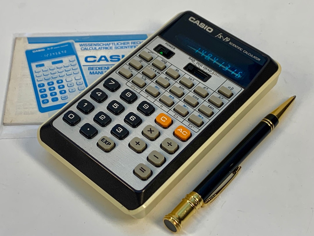 1976 Casio Fx-19 Scientific Calculator Iconic VFD Display, 28 Functions ...