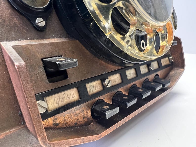 60s Bakelite Espresso Colour House Phone, Minimalistic Vintage Rustic ...