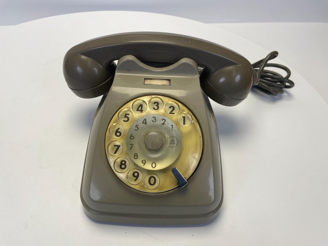70s Bakelite Coffee Colour Italian House Phone, Minimalistic Vintage ...