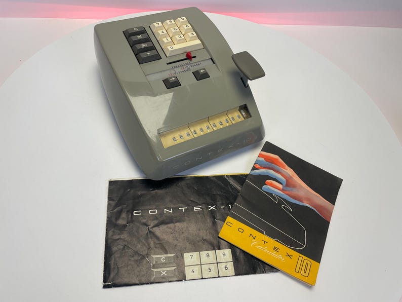50s Contex-10 Desktop Minimalistic Vintage Calculator, 1950s ...