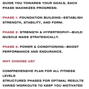 6 Month Training Plan TRANSFORM YOUR PHYSIQUE Fitness Ebook - Etsy