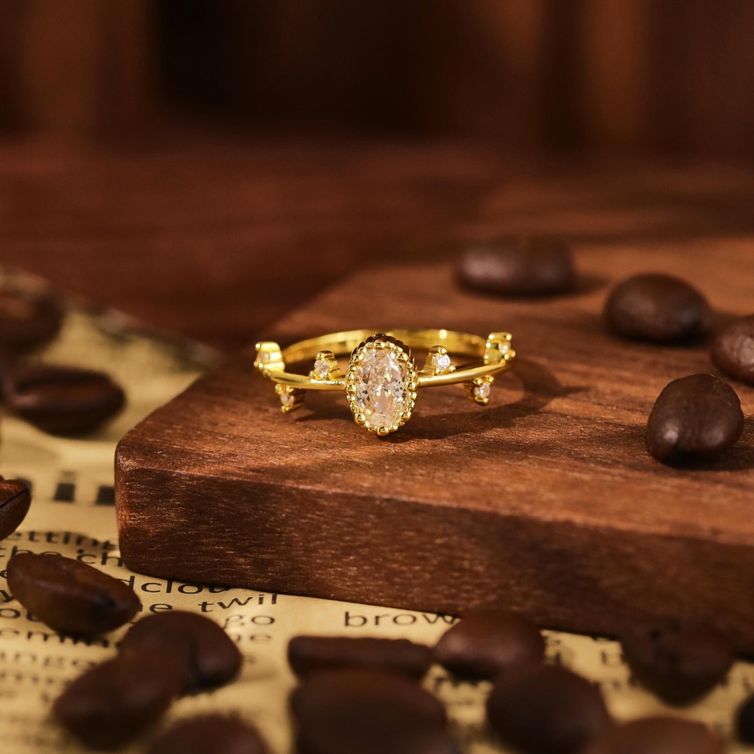 18K Gold Index Finger Accent Ring, Dainty Office Jewelry, Personalized ...