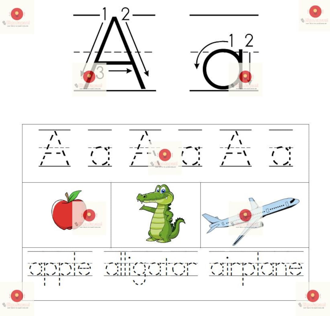Alphabet Worksheet Tracing A to Z - Etsy