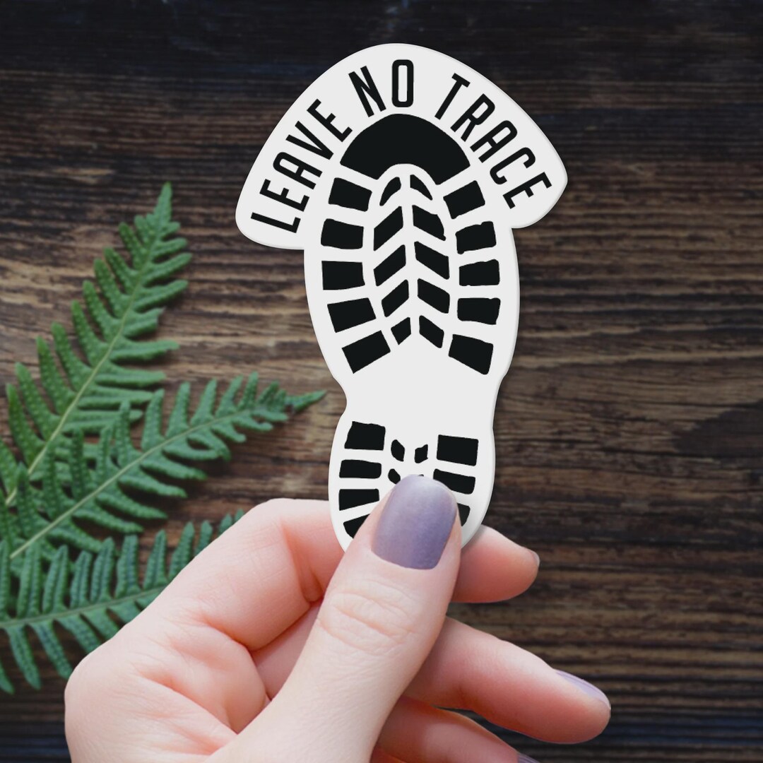 Leave No Trace Sticker Footprint Design Outdoor Adventure Decal Hiking ...