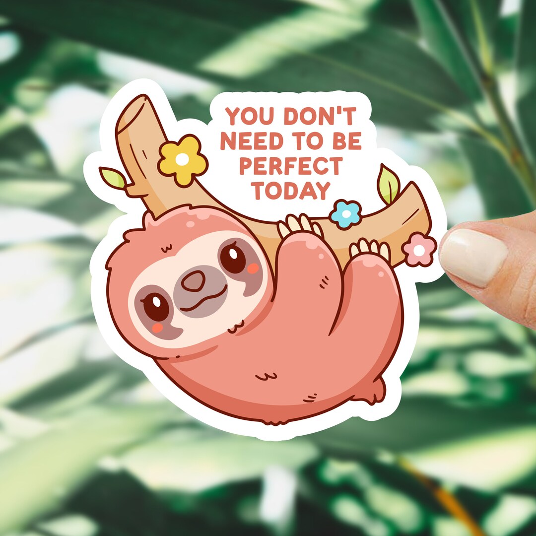 Kawaii Sloth Sticker, Waterproof Sticker for Sloth Lover, Sloth Gift ...