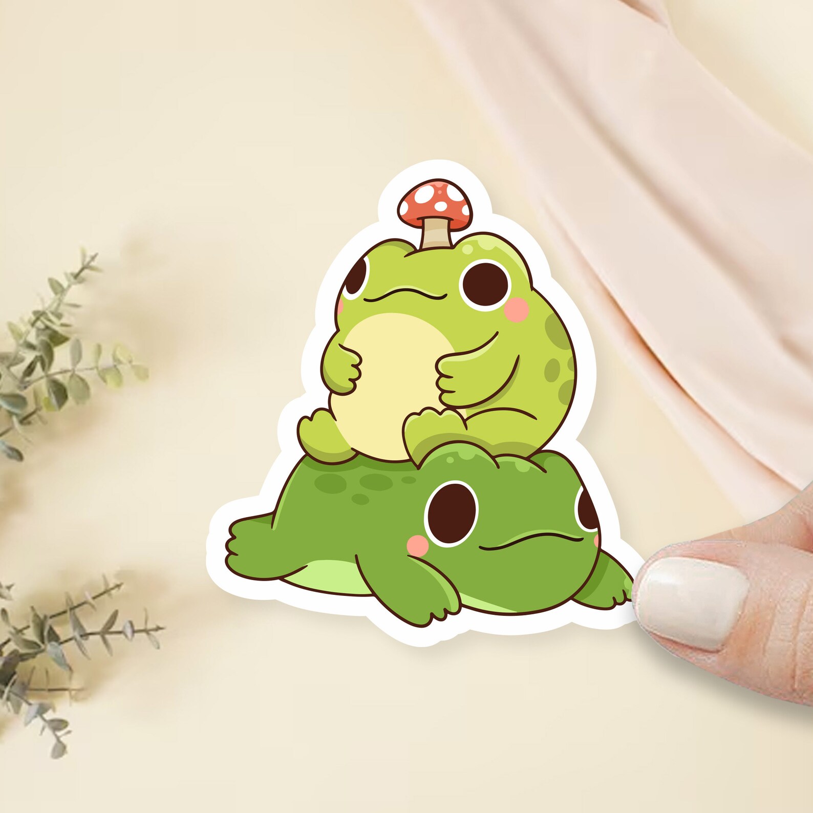 Cute Frog Sticker Fat Frog Sticker Mushroom Froggie Sticker Laptop ...
