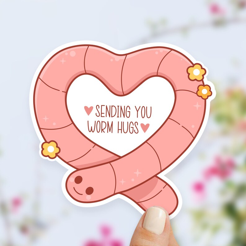 Cute Cartoon Worm Sticker Water Bottle Decor Journal Sticker Scrapbook ...