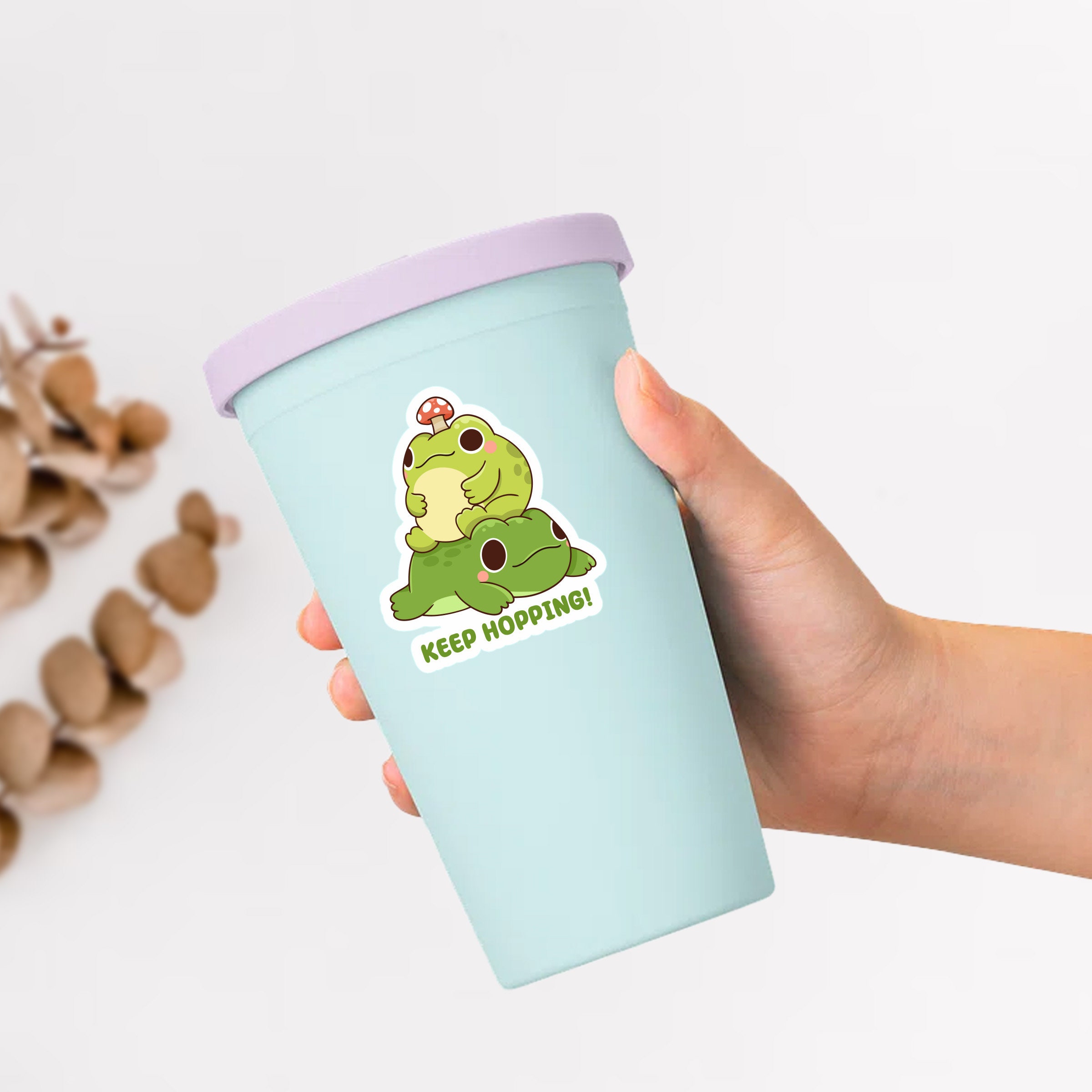 Cute Frog Sticker Fat Frog Sticker Mushroom Froggie Sticker Laptop ...