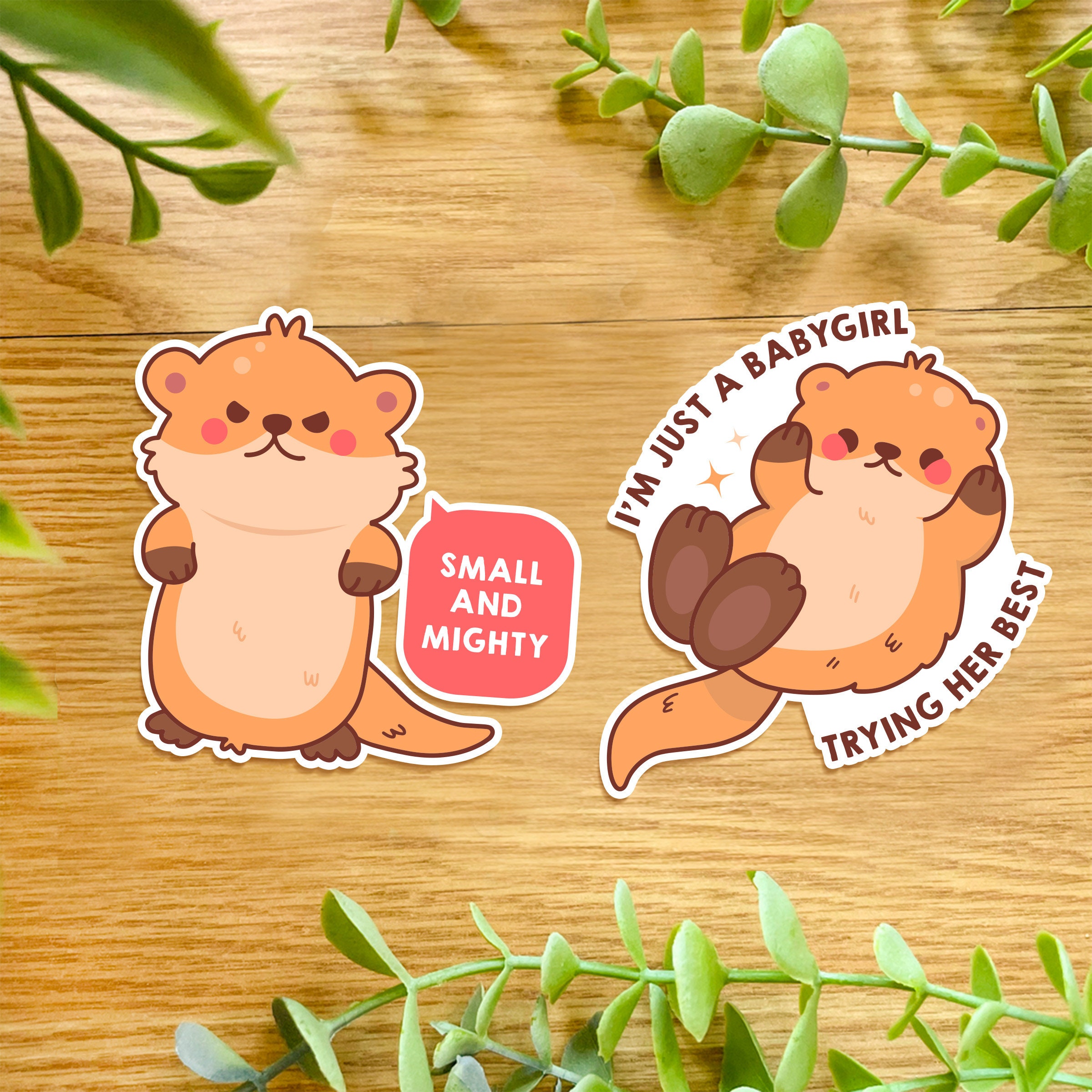Cute Otter Sticker Baby Girl Aesthetic Waterproof Vinyl Sticker for ...