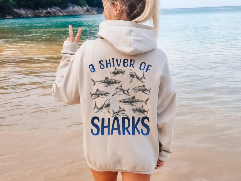 Shark Hoodie Mermaidcore Clothing Respect the Locals Ocean Animal Shirt ...
