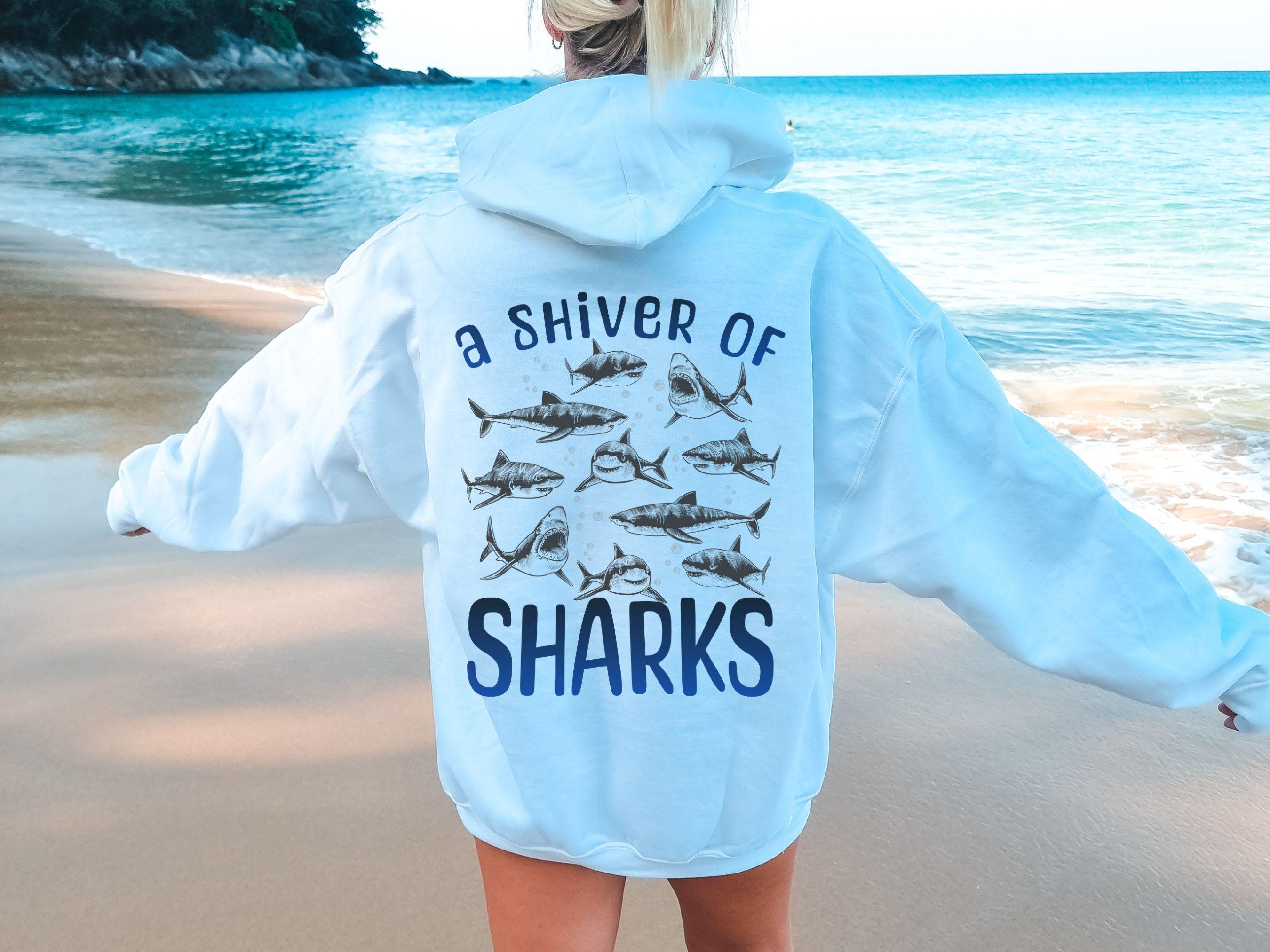 Shark Hoodie Mermaidcore Clothing Respect the Locals Ocean Animal Shirt ...