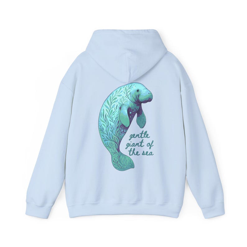 Manatee Gentle Giant Hoodie, Florida Sea Cow Pullover, Respect the ...