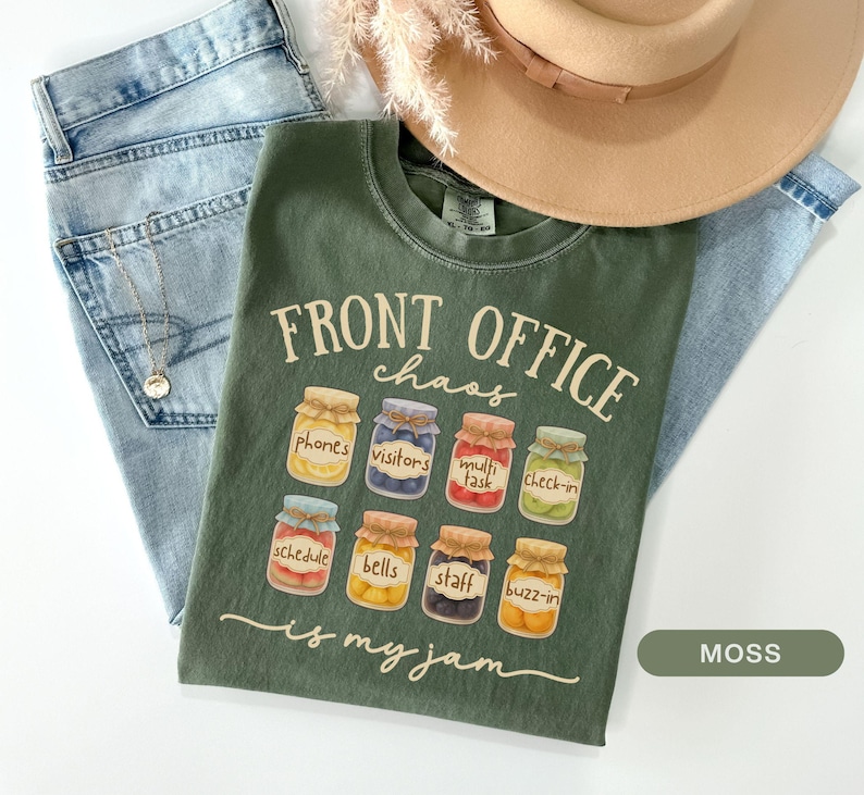 Front Office Chaos is My Jam Comfort Colors Secretary Attendance ...