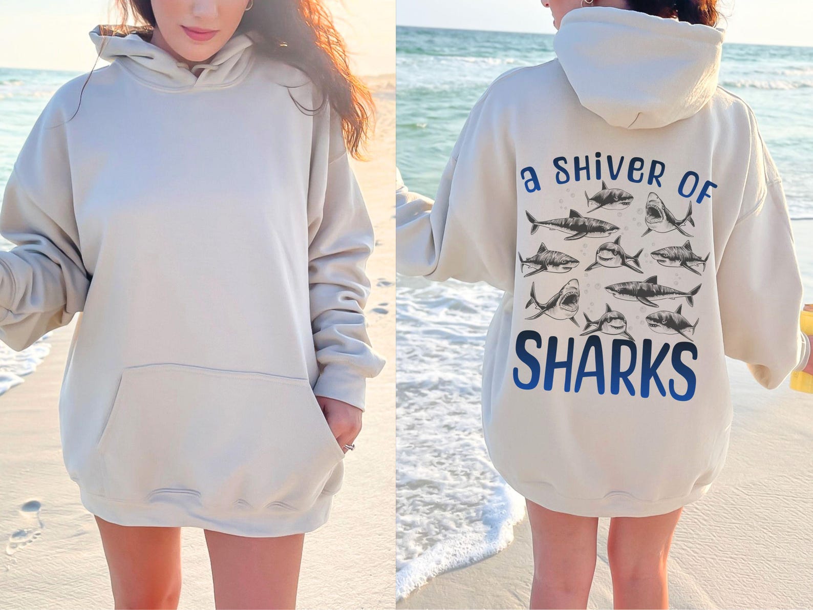 Shark Hoodie Mermaidcore Clothing Respect the Locals Ocean Animal Shirt ...