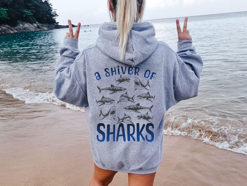 Shark Hoodie Mermaidcore Clothing Respect the Locals Ocean Animal Shirt ...