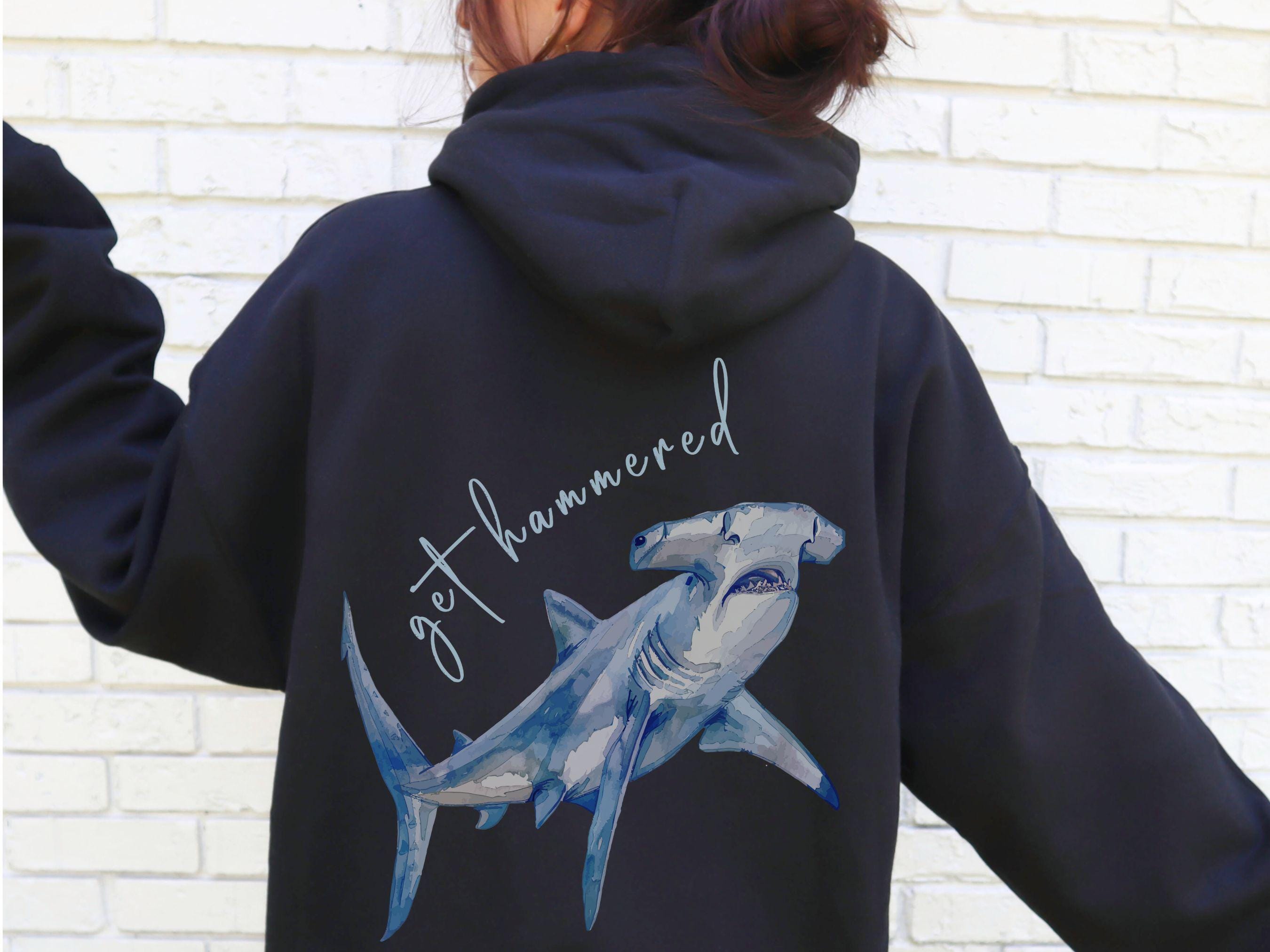 Hammerhead Shark Hoodie Respect the Locals Hoodie Beachy Hoodies Ocean ...