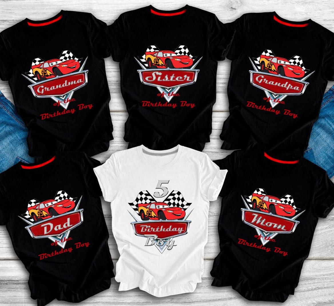 Lightning Mcqueen Birthday Shirt, Cars Pit Crew Birthday Shirt, Disney ...