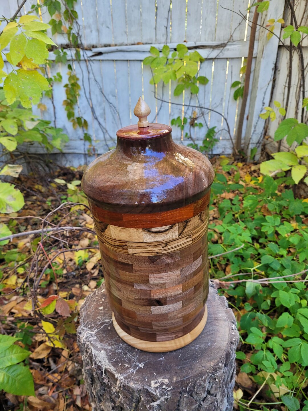 Hand Crafted Wood Turned Urn - Etsy