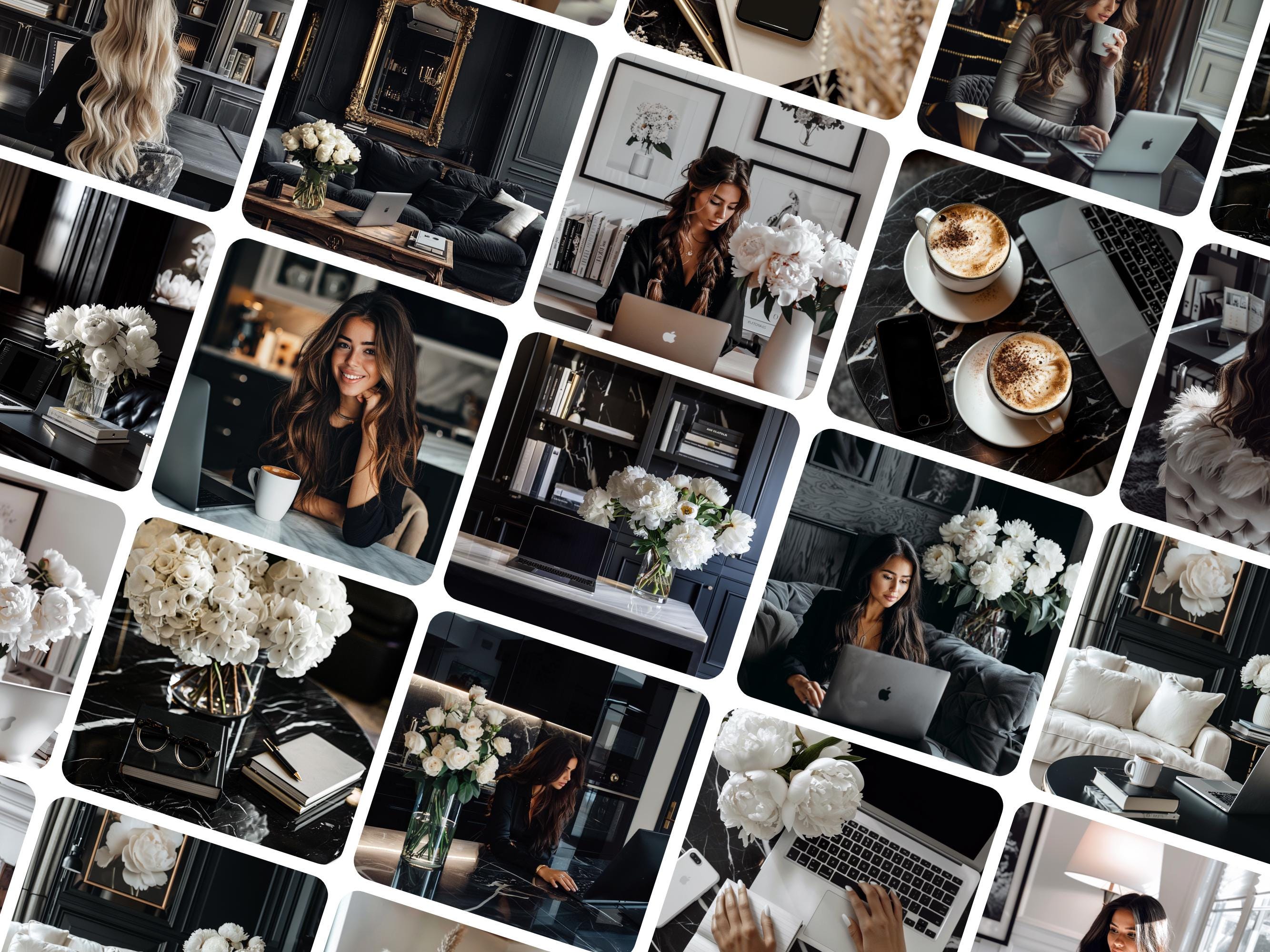 Work From Home Black Faceless Reels Instagram Stock Images Digital ...