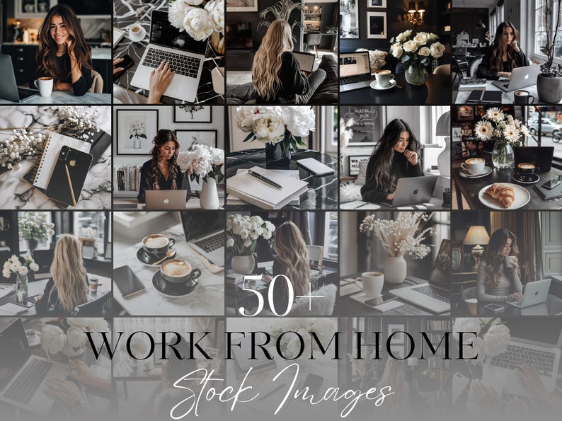 Work From Home Black Faceless Reels Instagram Stock Images Digital ...