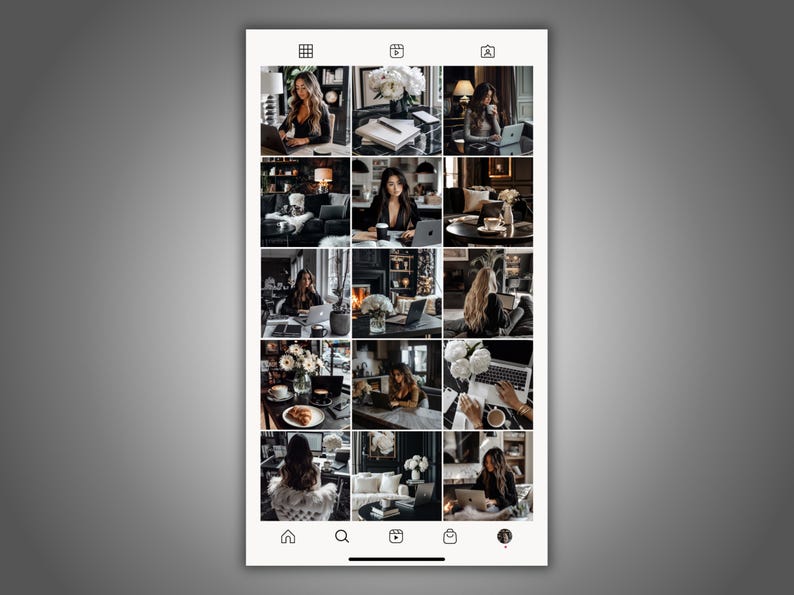 Work From Home Black Faceless Reels Instagram Stock Images Digital ...