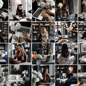 Work From Home Black Faceless Reels Instagram Stock Images Digital ...