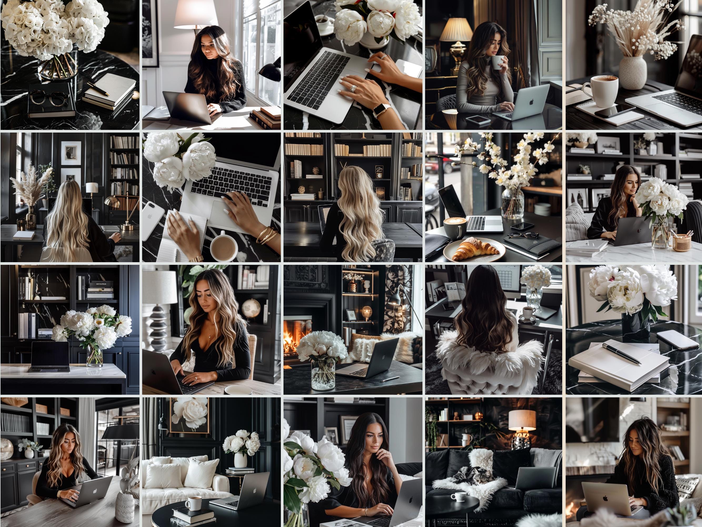 Work From Home Black Faceless Reels Instagram Stock Images Digital ...